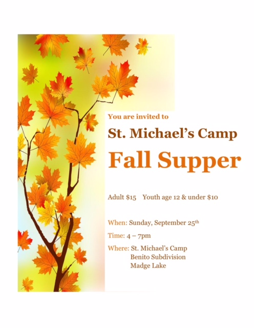 Fall Supper – St Michael’s Camp